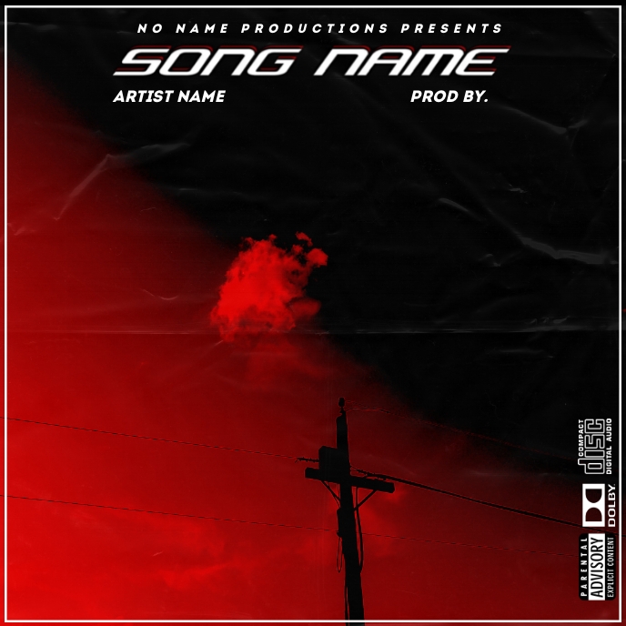 Red sky album cover template | PosterMyWall