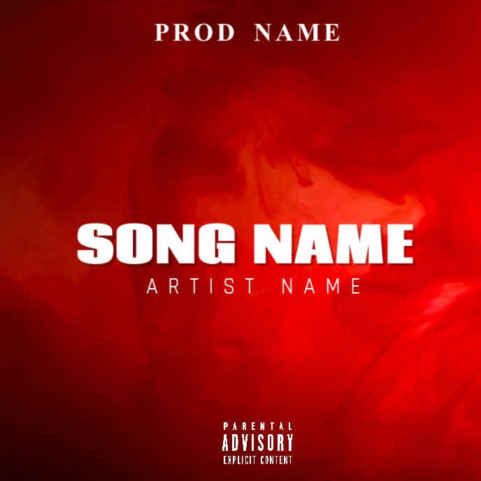 Red Smoke Background Mixtape Cover Album Co Template | PosterMyWall