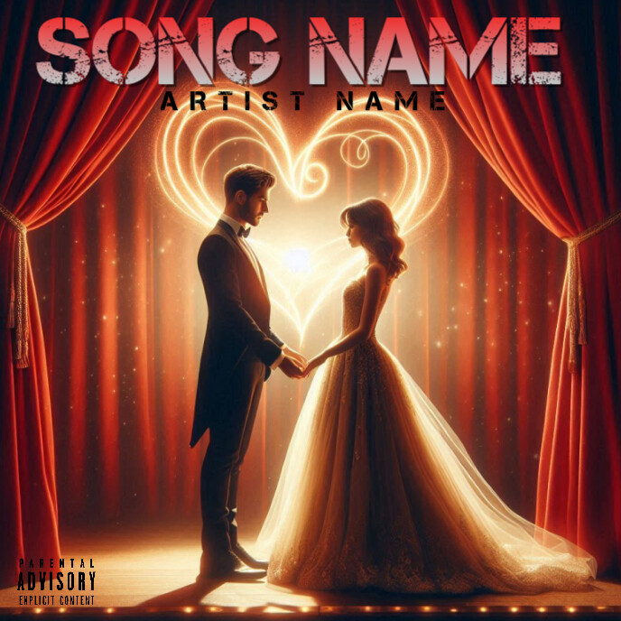 Red Song Album Cover Template | PosterMyWall