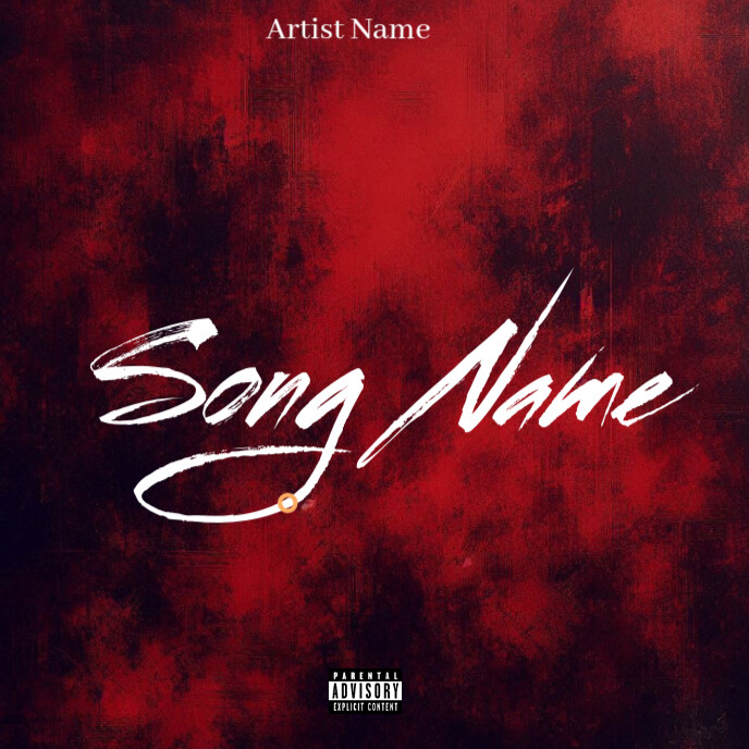 Plantilla de Red Song Album Cover | PosterMyWall