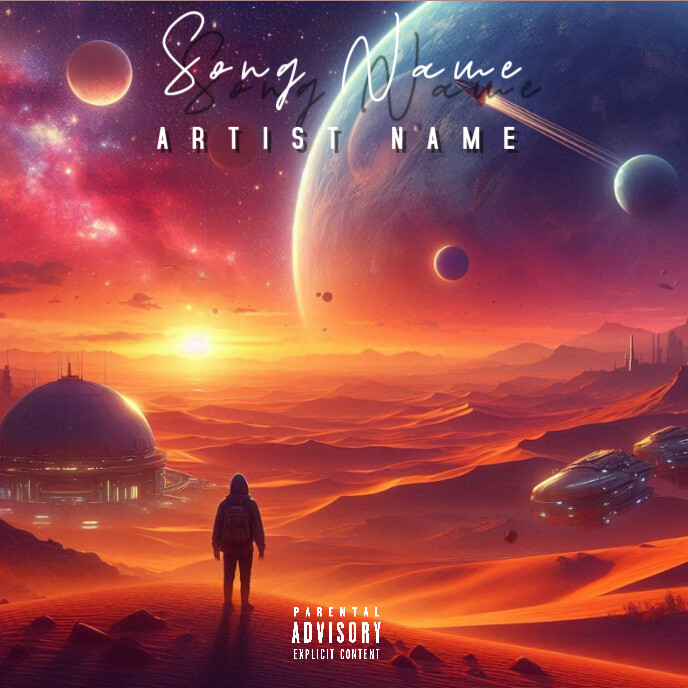 Red Song Album Cover Templat | PosterMyWall