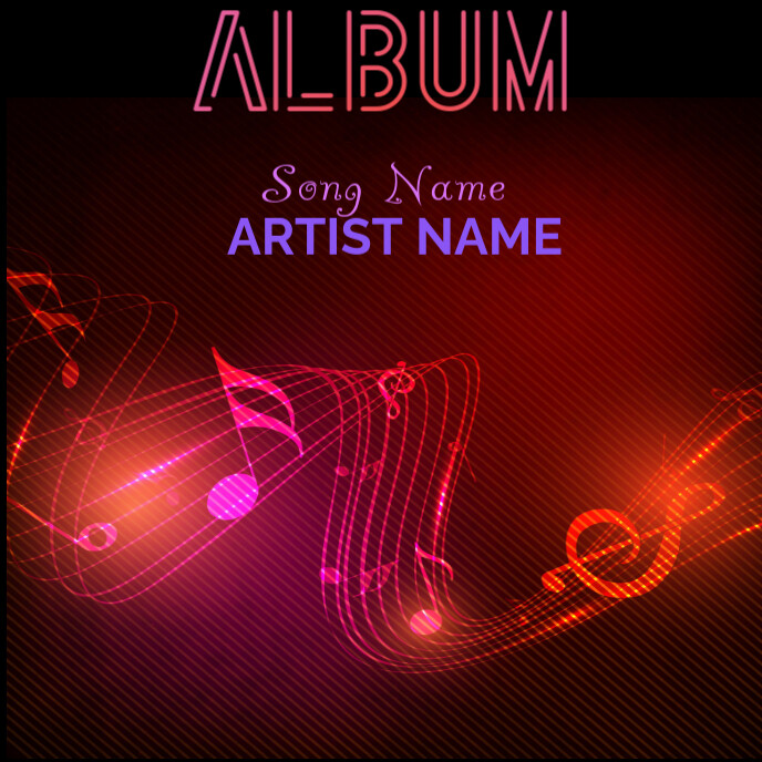 Red Song album cover Template | PosterMyWall