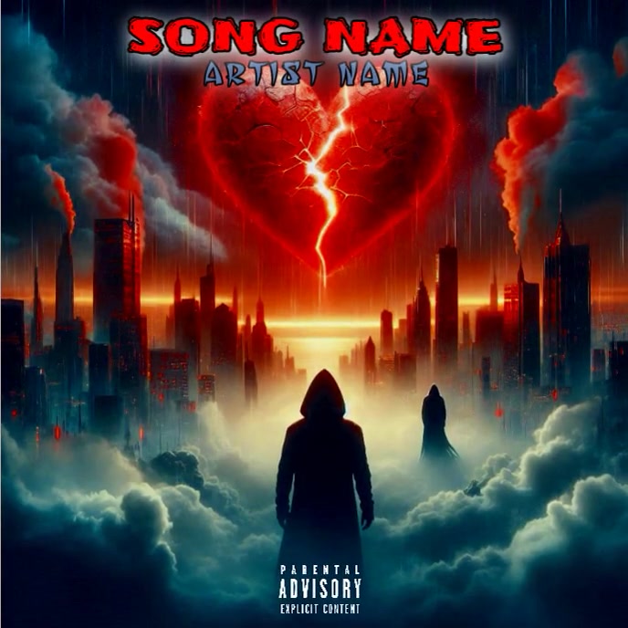 Red Song Cover Album Cover Template | PosterMyWall