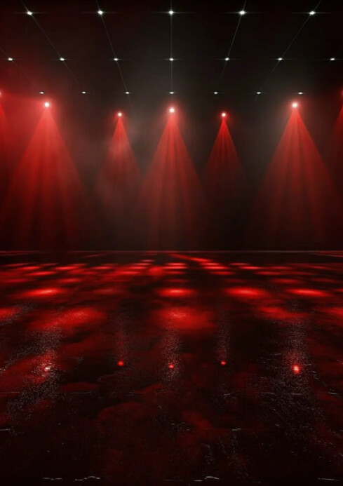 Red Spotlight Stage Templat | PosterMyWall