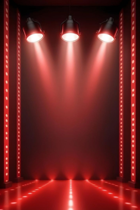 Red Stage Performance Posters Template | PosterMyWall
