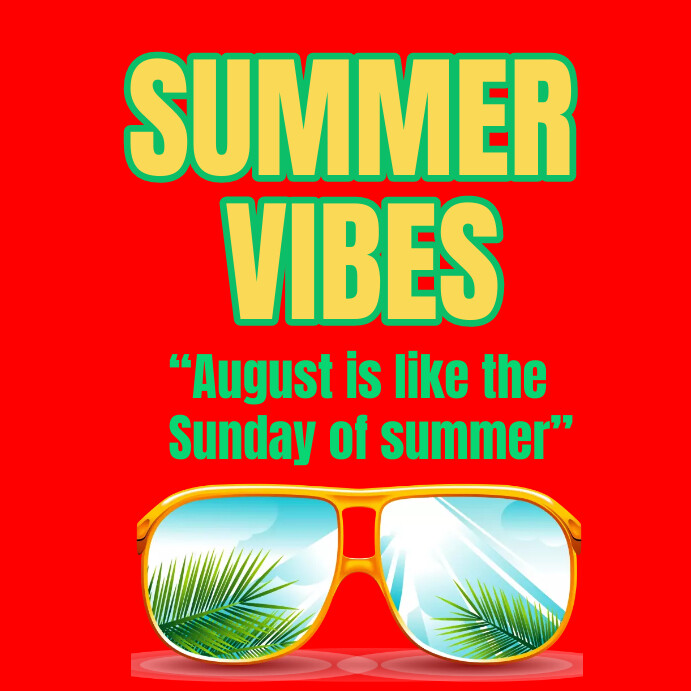 Red Summer Vibes Instagram Post Templat | PosterMyWall