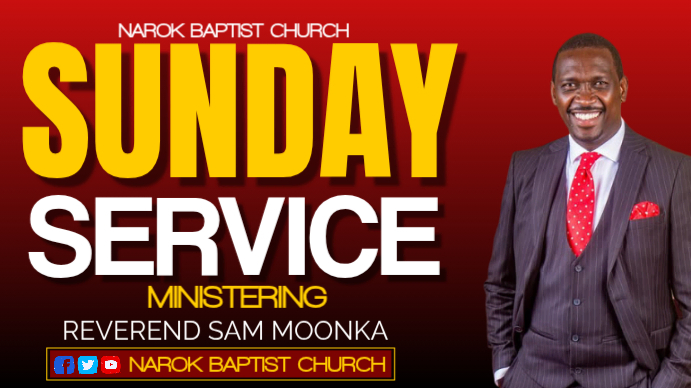 Red Sunday Service YouTube Thumbnail Template | PosterMyWall