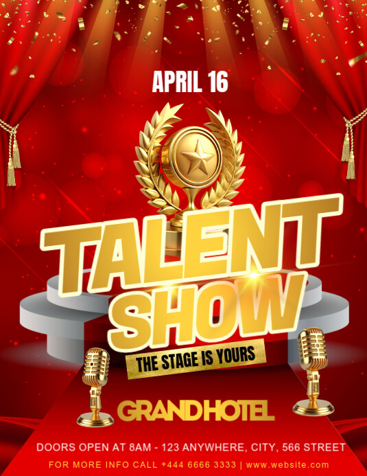 Copy of Red Talent Show Flyer (us Letter) | PosterMyWall