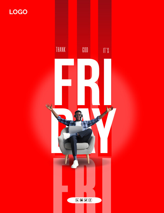 Red Tgif Business Flyer (us Letter) Template | PosterMyWall