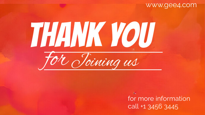 Plantilla de Red Thank You Digital Display (16:9) | PosterMyWall