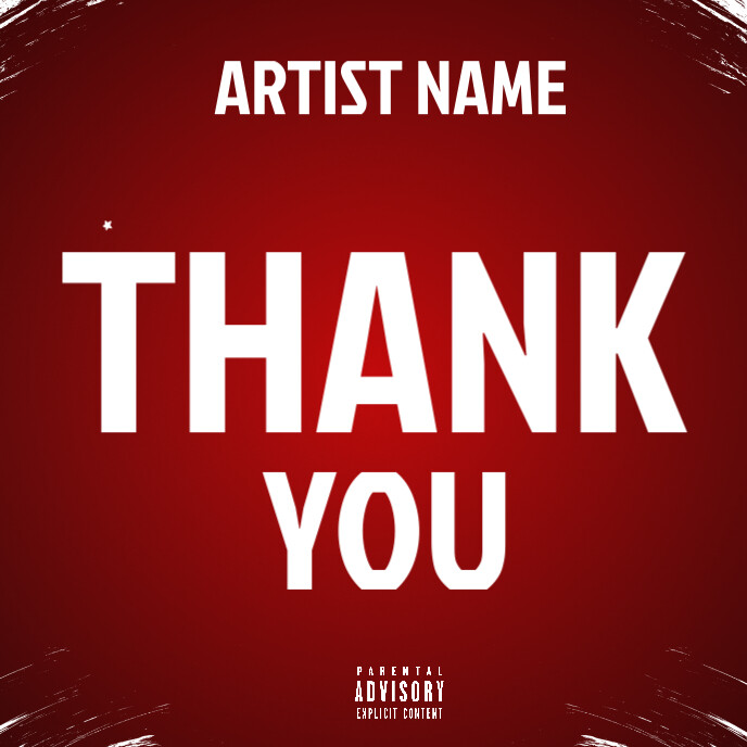 Plantilla de Red Thank You Mixtape Cover Album Cover | PosterMyWall