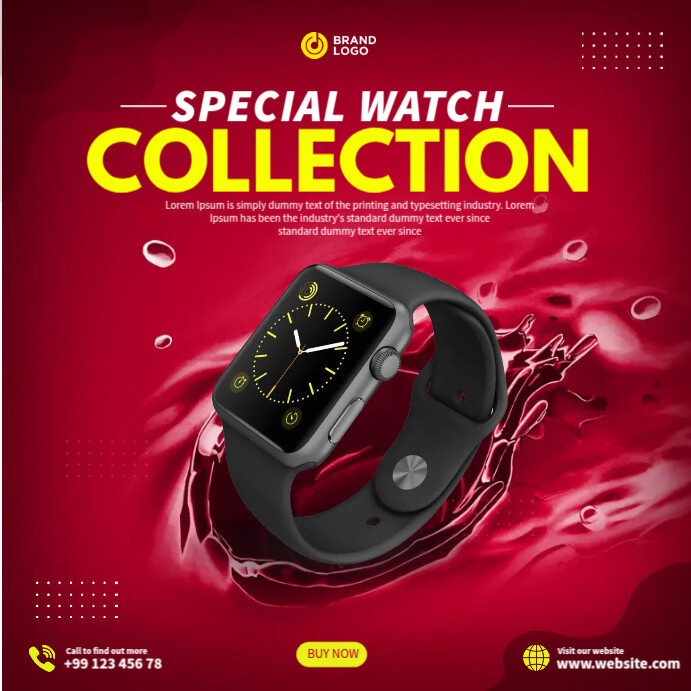 Red Theme Christmas Watch Template | PosterMyWall