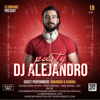 Red Party Instagram Poster Template | PosterMyWall