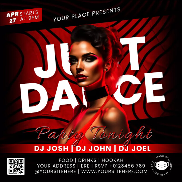 Plantilla de Red Theme Party Design | PosterMyWall