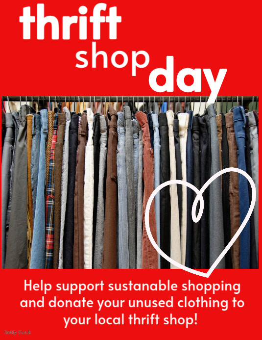 Copy of Red Thrift Shop Flyer (us Letter) | PosterMyWall