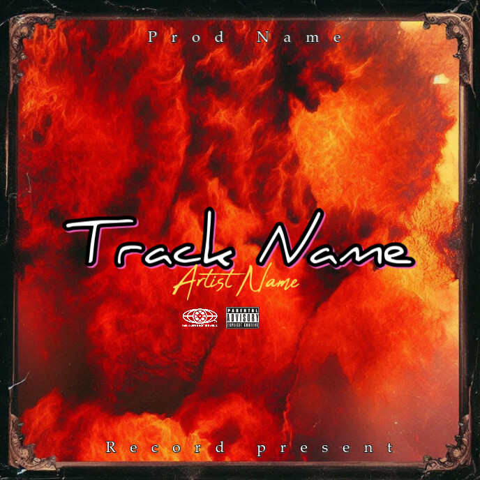 Red Track Mixtape Cover Album Cover Template | PosterMyWall