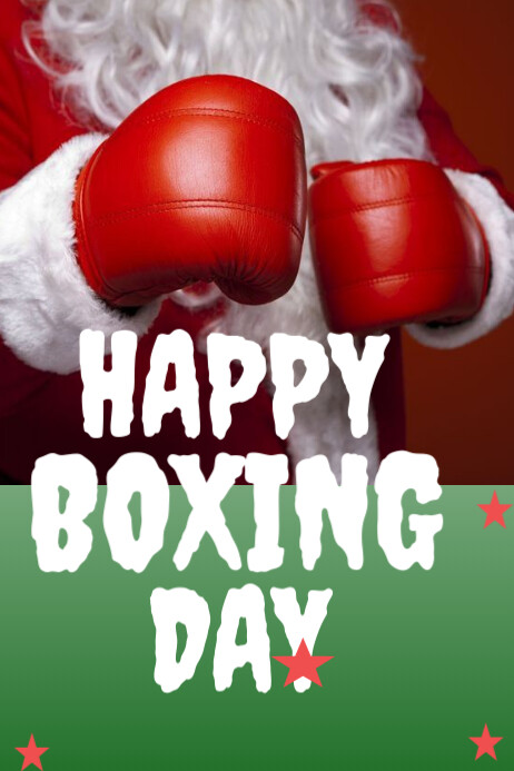 Red Typographic Boxing Day Poster Template | PosterMyWall