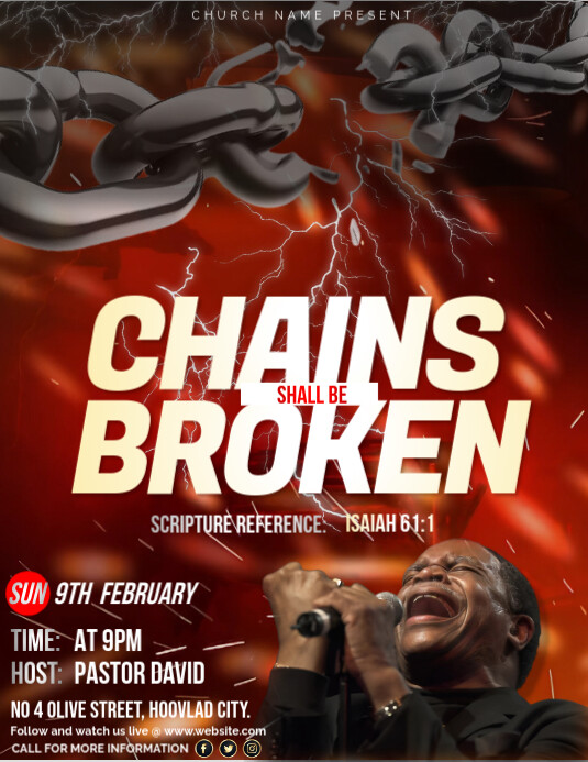 Copy of Red Typographic Church Flyer Flyer (us Letter) | PosterMyWall