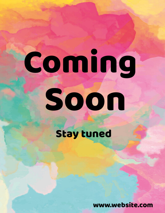 Red Typographic Coming Soon Flyer (us Letter Template | PosterMyWall