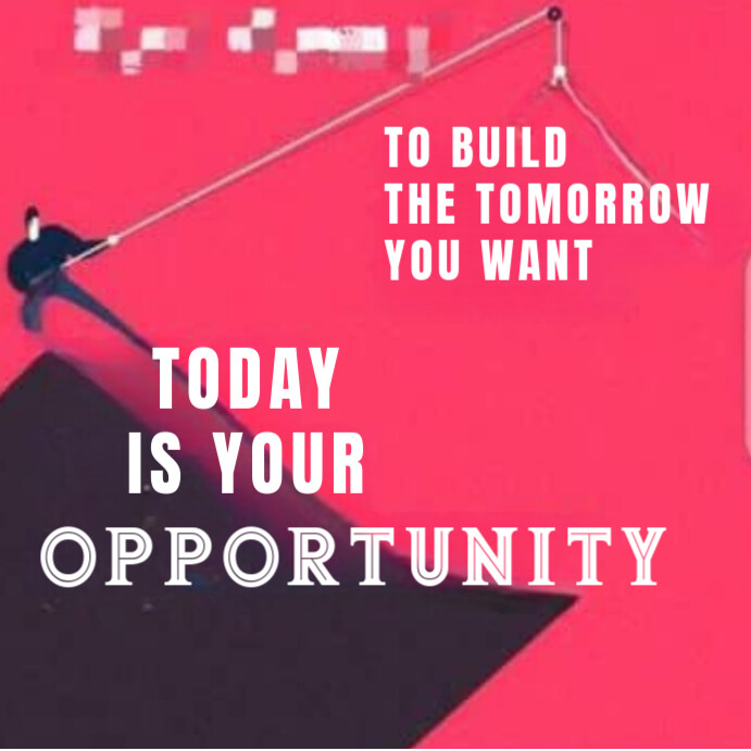 Copy of Red Typographic Create Your Tomorrow Instagram Post | PosterMyWall