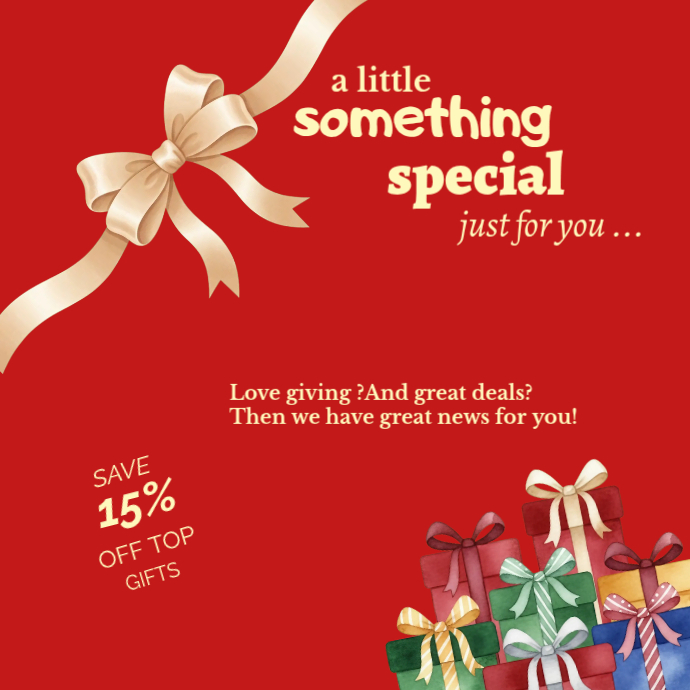 Red Typographic Good For Christmas Promotion Logo Template | PosterMyWall