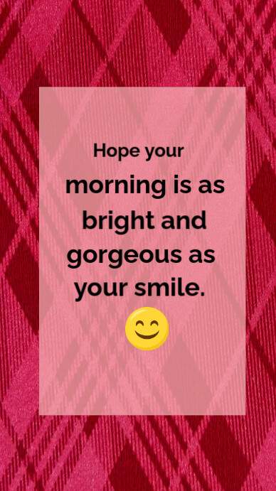 Red Typographic Good Morning Message Digital Display (9:16) Template ...