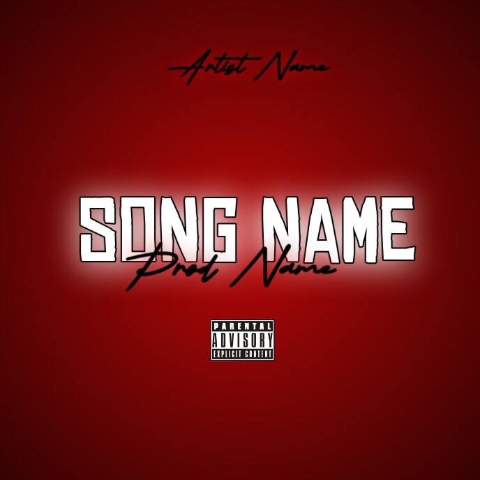 Copy of Red Typographic Mixtape Cover Album Cover | PosterMyWall