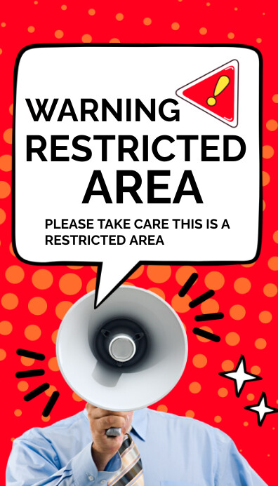 Red Typography Warning And Important Announce Template | PosterMyWall