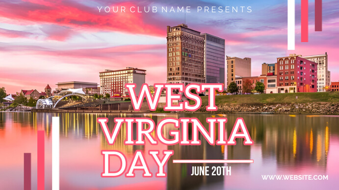 Red Typography West Virginia Day Digital Disp Template | PosterMyWall