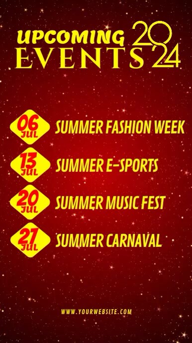 Red Upcoming Events Reel Instagram Template | PosterMyWall