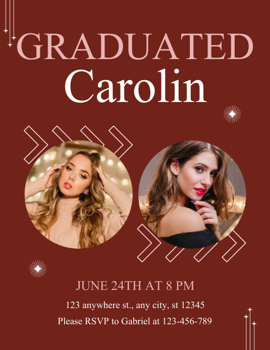Red Urban Graduation Party Invitation Template | PosterMyWall