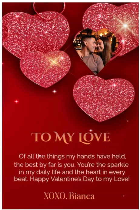 Red Valentine’s Day Poster Template | PosterMyWall