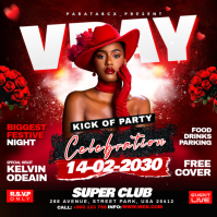 Red Valentine's Day Party Instagram Post Video Template | PosterMyWall