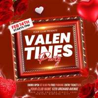 Red Valentine's Day Party Instagram Post Video Template | PosterMyWall