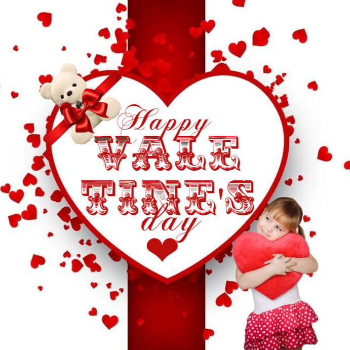 Red Valentine card Template | PosterMyWall
