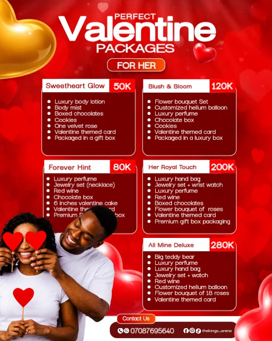 Red Valentine Gift Packages Instagram Portrait Video Template ...