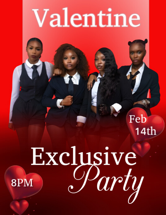 Copy of Red Valentine Party Flyer (us Letter) | PosterMyWall
