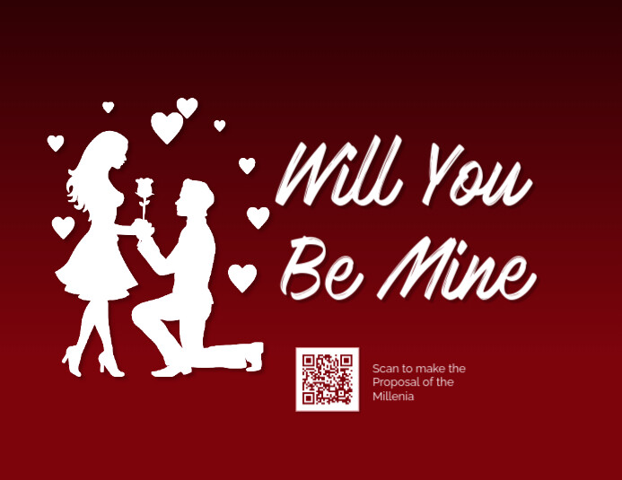 Red valentine proposal card / flyer Template | PosterMyWall