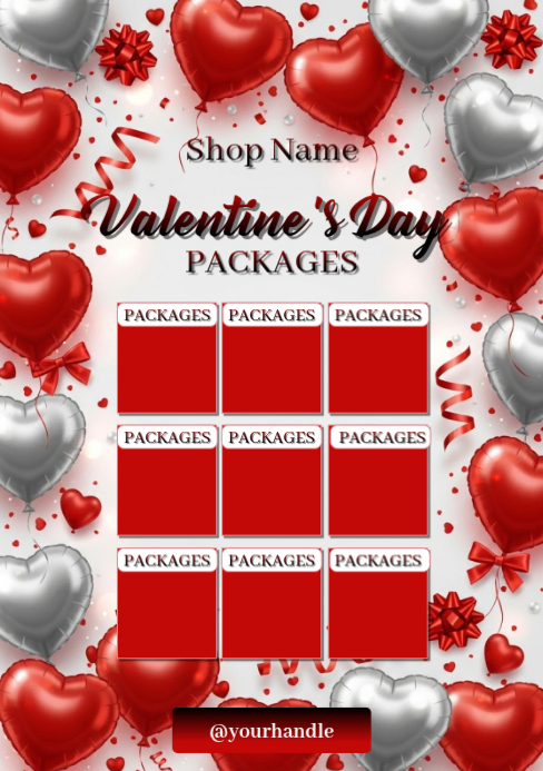 Red Valentine Sales Card A5 Template | PosterMyWall