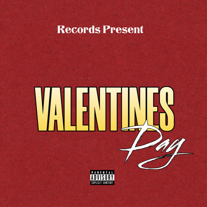 Red Valentines Day Mixtape Album Cover Template | PosterMyWall