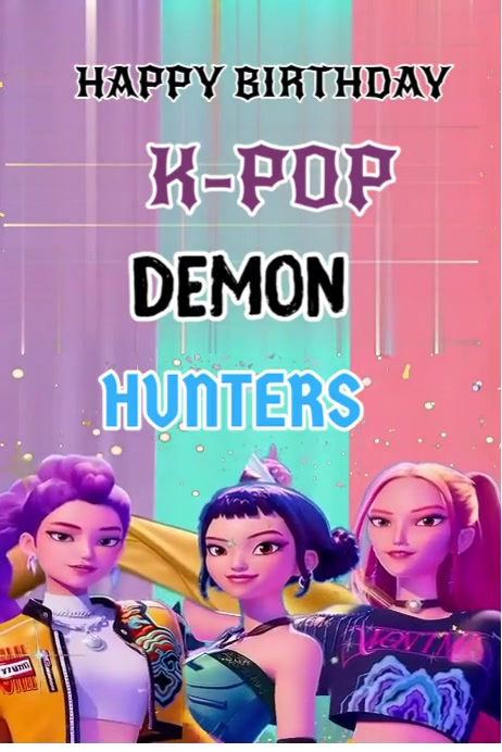 Plantilla de Red Vintage K-pop Demon Hunters Flyer Poster | PosterMyWall