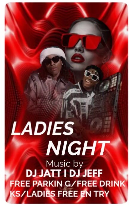 Red Vintage Ladies Night Poster Template | PosterMyWall