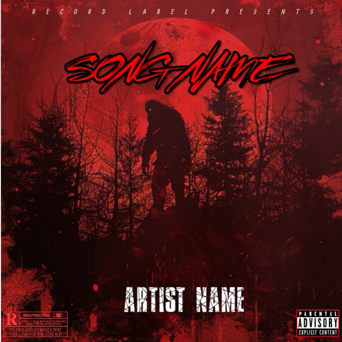 Red Vintage Red Beast Album Cover Template | PosterMyWall