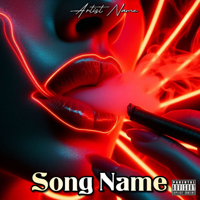 Copy of Red Vintage Sexy Hot Lips Mixtape Cover Album Cover | PosterMyWall