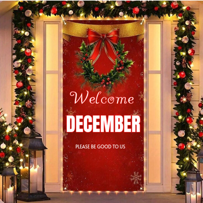 Copy of Red Vintage Welcome December Instagram Post | PosterMyWall