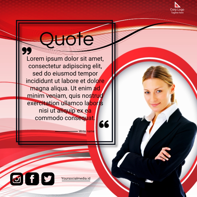 Red white quote modern template | PosterMyWall