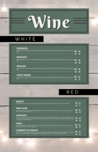 wine menu List Template | PosterMyWall