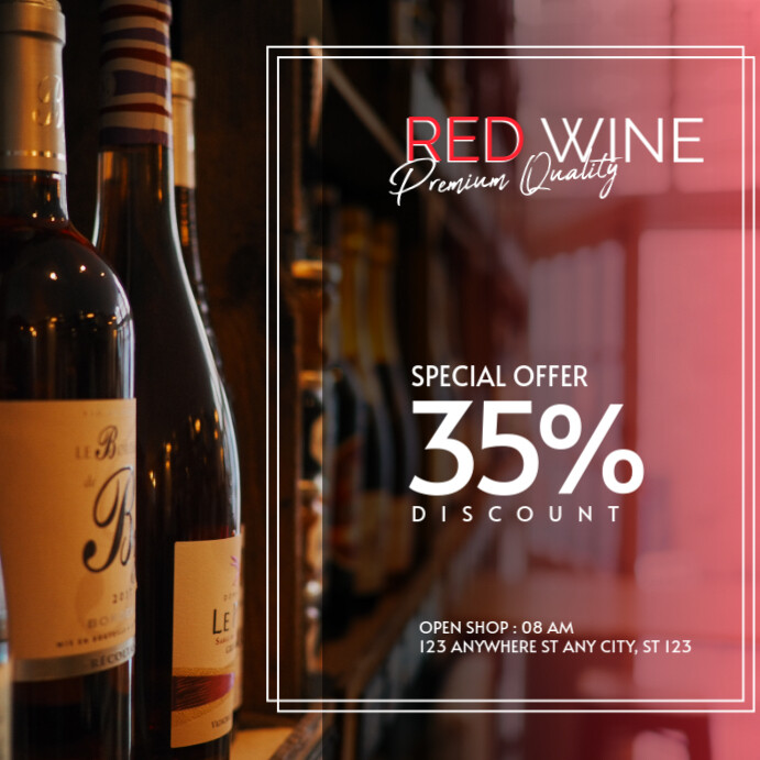 Plantilla de RED WINE | PosterMyWall