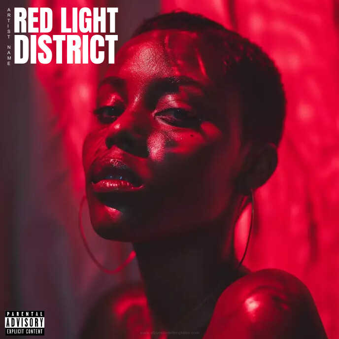 red woman art album art albumcovertempl (4) Template | PosterMyWall