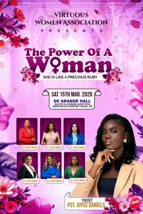 Plantilla de Red Women History Month Conference Event Flyer Poster ...